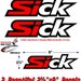 2 SICK Racing Vinyl Graphic 9'' Decals Car Civic SI JDM Turbo Rims ...