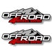 2 OFFROAD 4 WHEEL DRIVE Vinyl 12.5 Graphics Decals 4x4 off Road ...