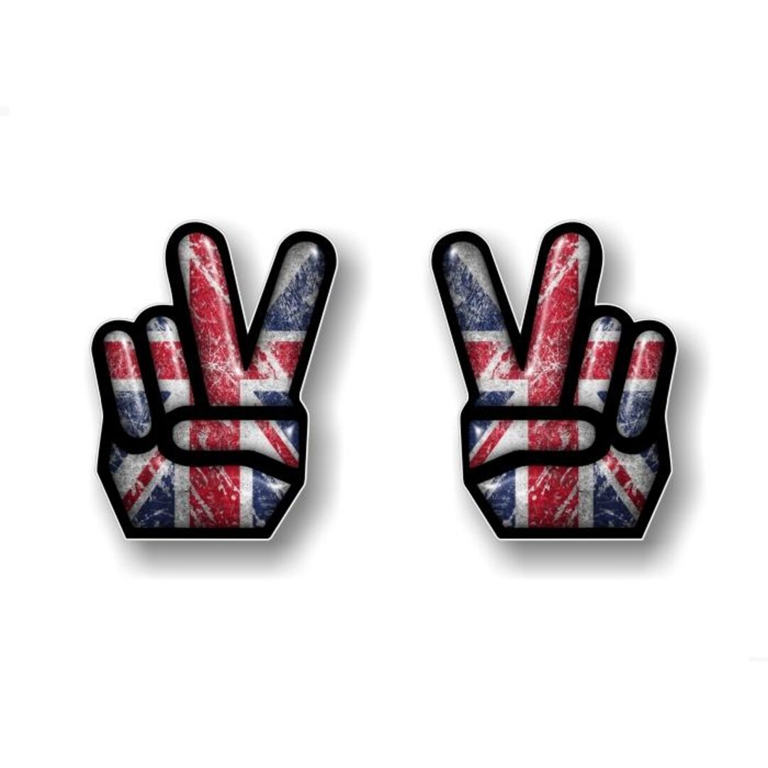 2 Peace UK 5" Vinyl Decals Support Peace for the United Kingdom Union ...