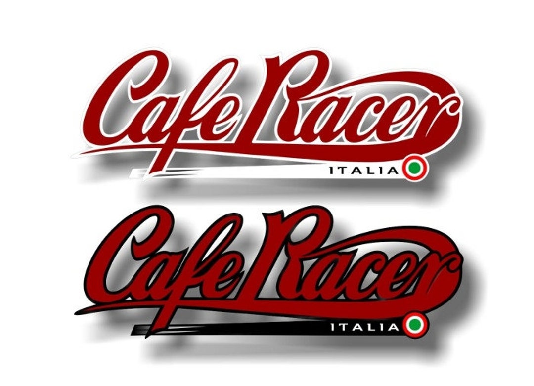 2 CAFE RACER ITALIA 9 Vinyl Sticker Decals Engine Clubman Bars Decal ...