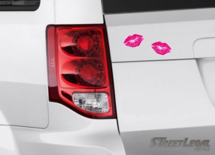 KISS Lips Lipstick Mark Kissing Vinyl Stickers Hot Lip Stick Print ...