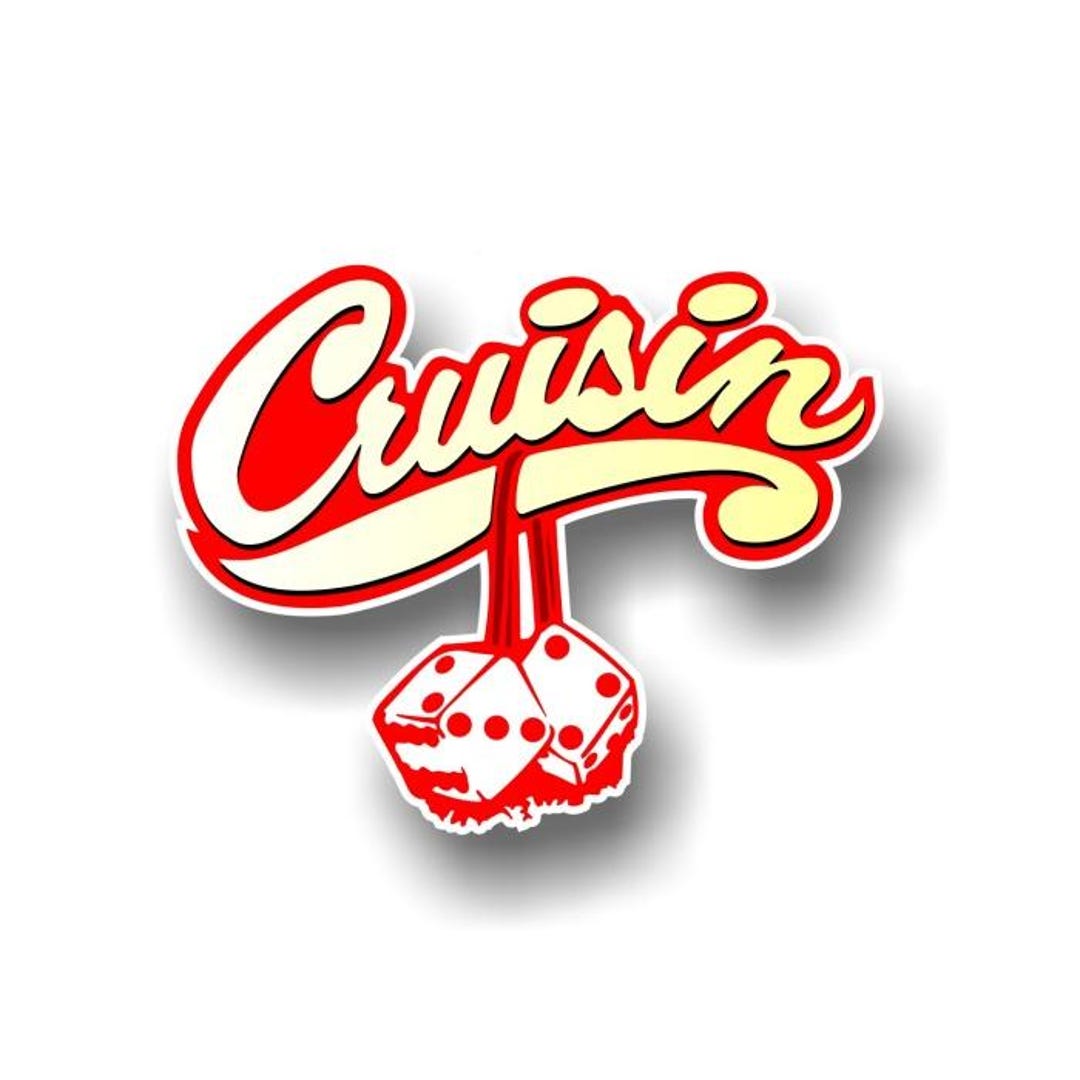 Cruisin 5" Vinyl Classic Car Decal Vintage 50's Cruising Fuzzy Dice ...