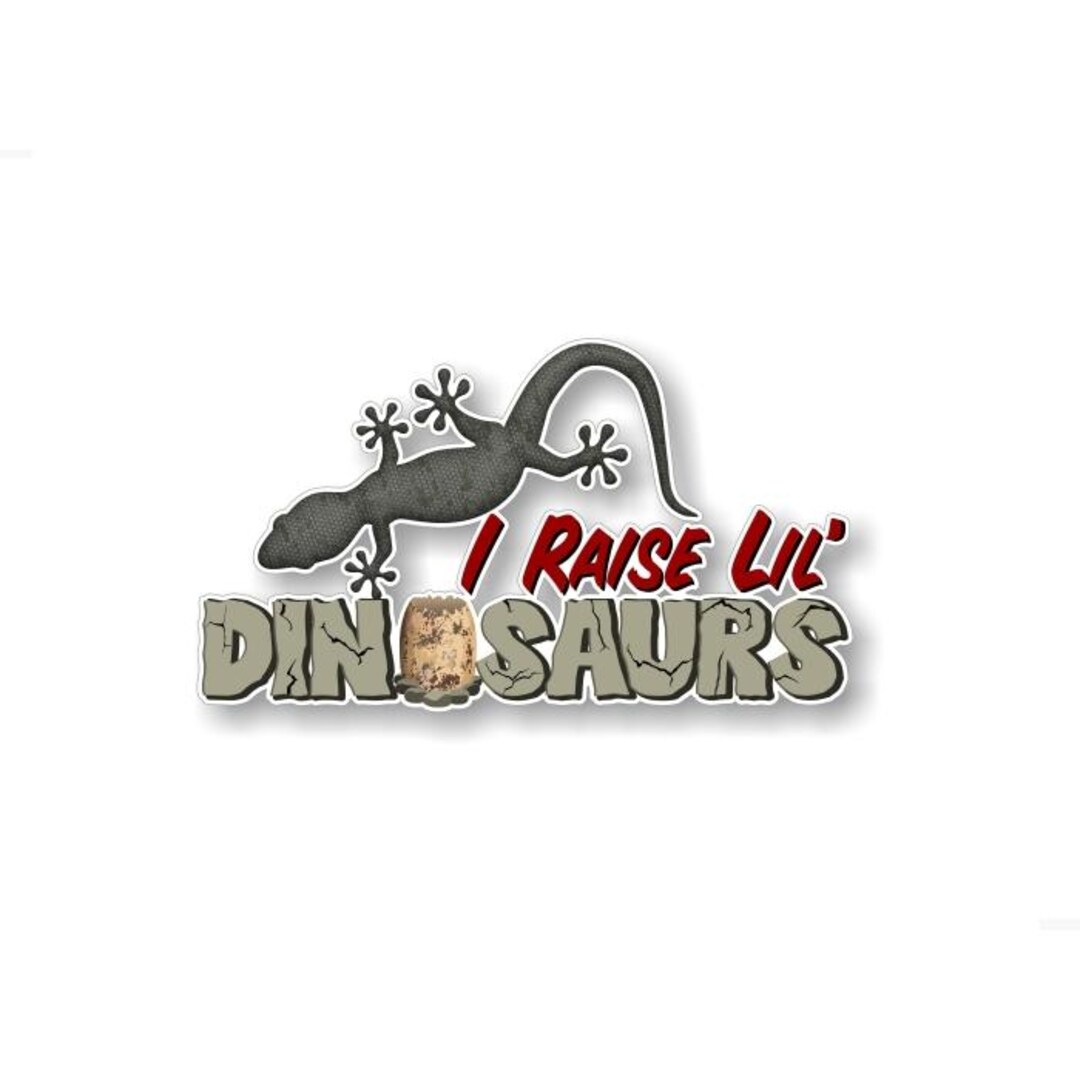 I Raise Lil' Dinosaurs 9'' Vinyl Decal Funny Reptile Glass Terrarium ...