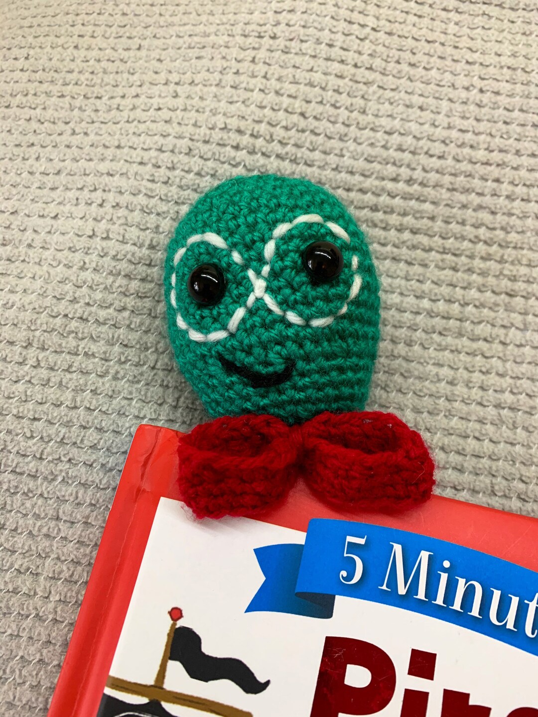 Bookmark Billy Bookworm Crocheted - Etsy