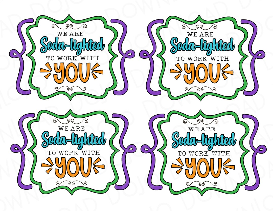 Soda Lighted to Work With You, Coworker, Teacher, Friend, Boss, Gift ...