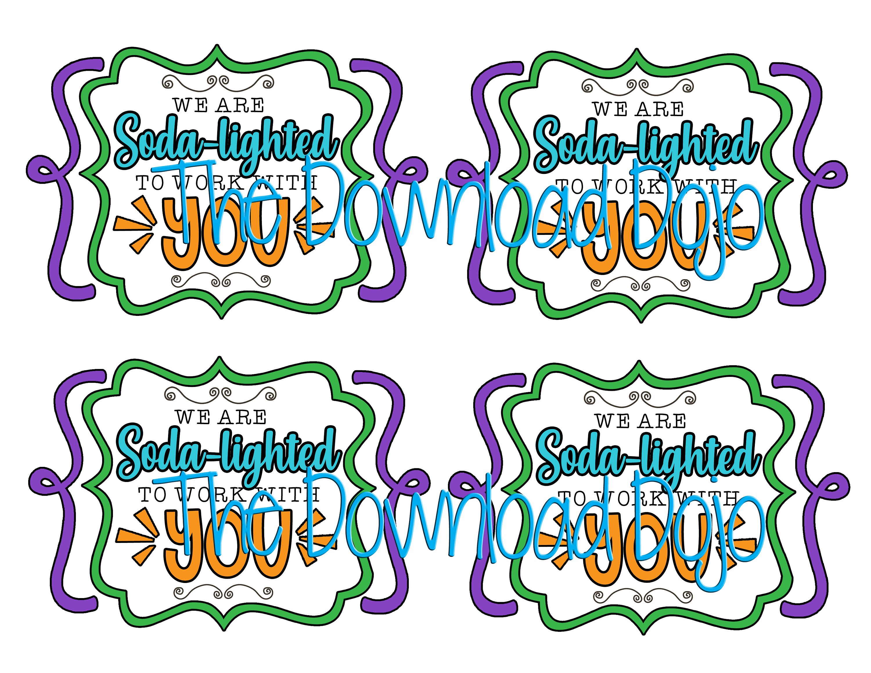 Soda Lighted to work with you CoWorker Teacher Friend | Etsy