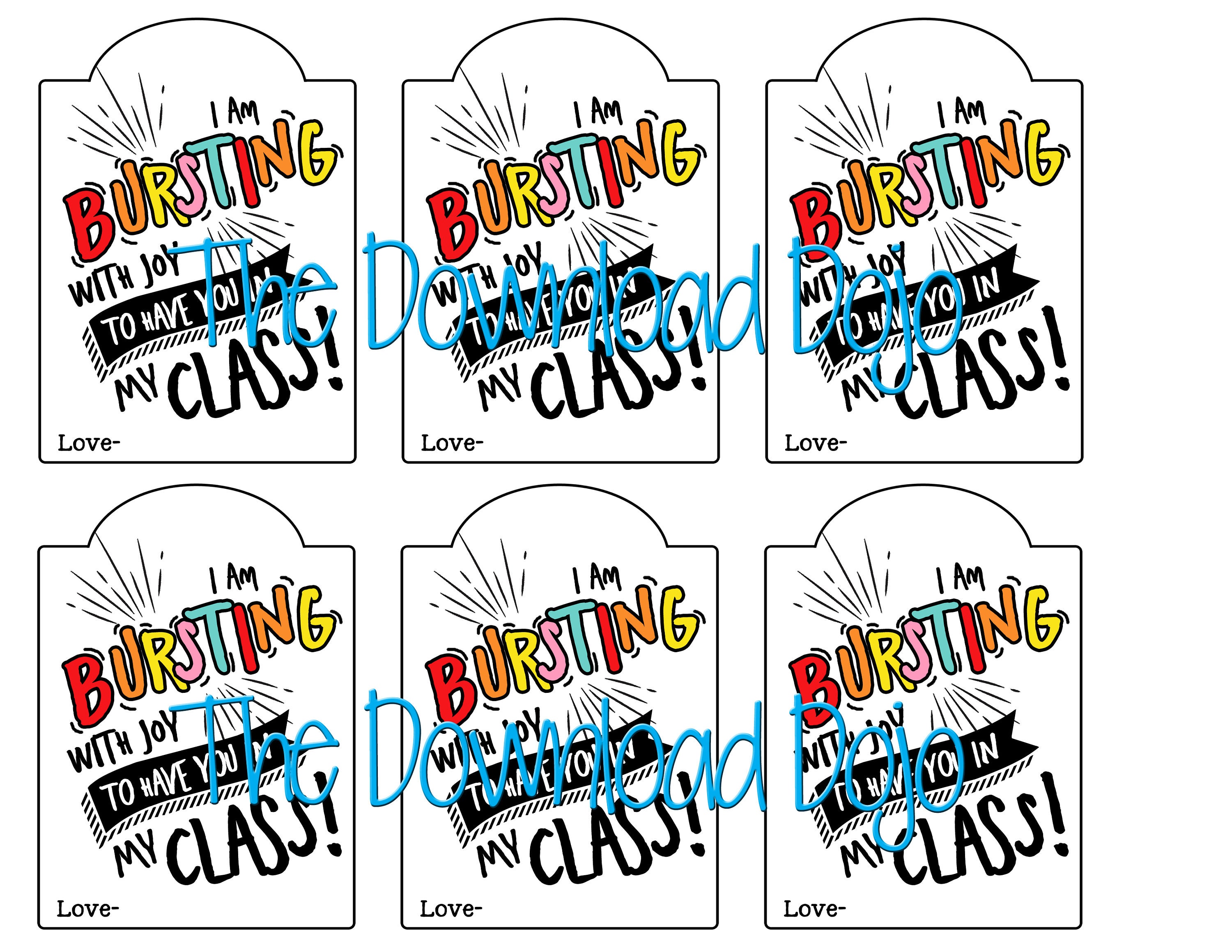 Bursting to Have You in My Class Teacher to Student Gift - Etsy