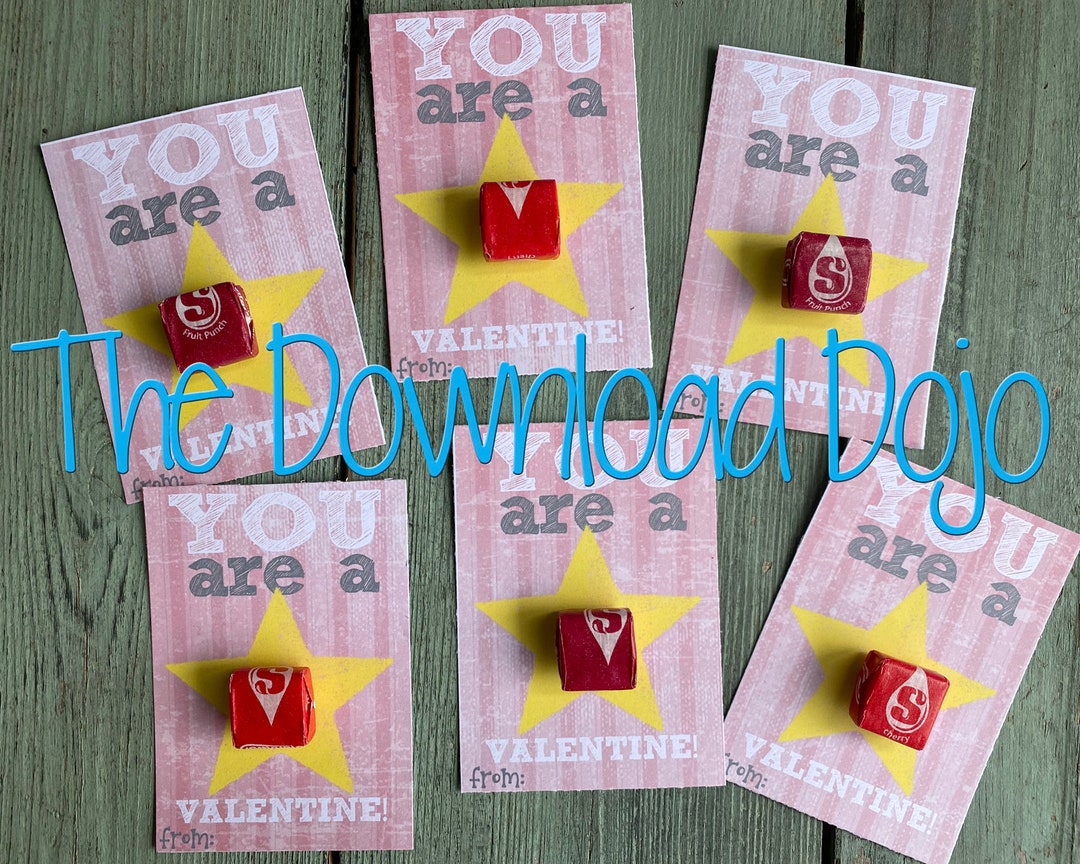Candy Valentine, Starburst Valentine, Valentines Day, Cute Valentines ...