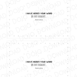 I Have Hidden Your Word in My Heart, Psalm 119:11 Scripture Verse Craft ...