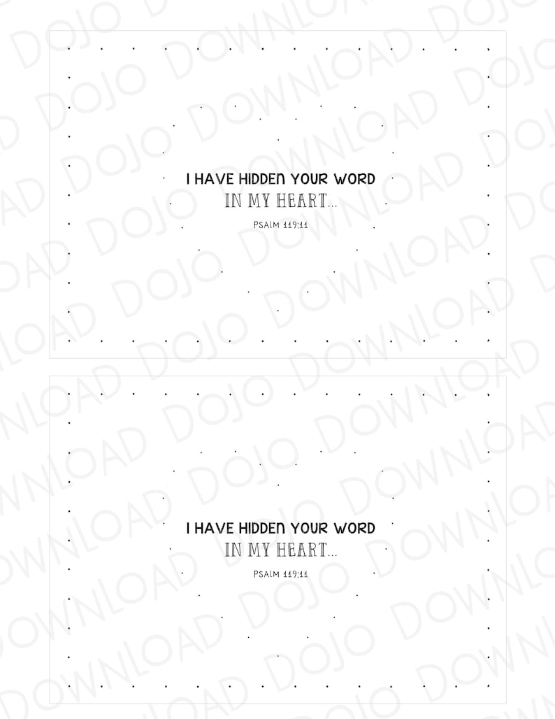 I Have Hidden Your Word in My Heart, Psalm 119:11 Scripture Verse Craft ...