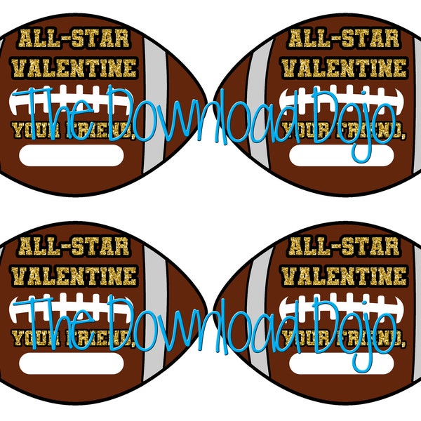 Football Valentine - Etsy