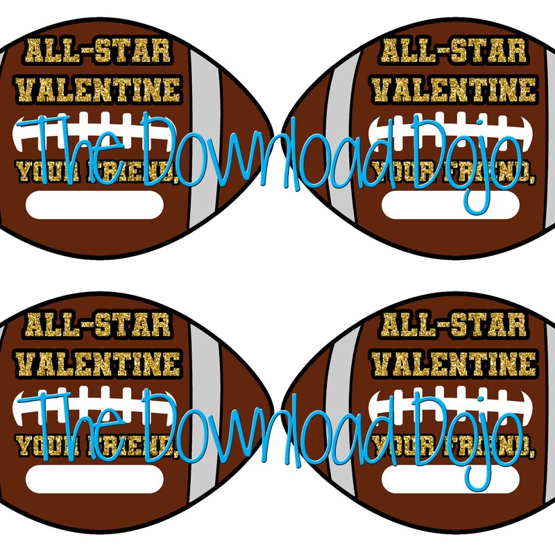 Football Valentine - Etsy