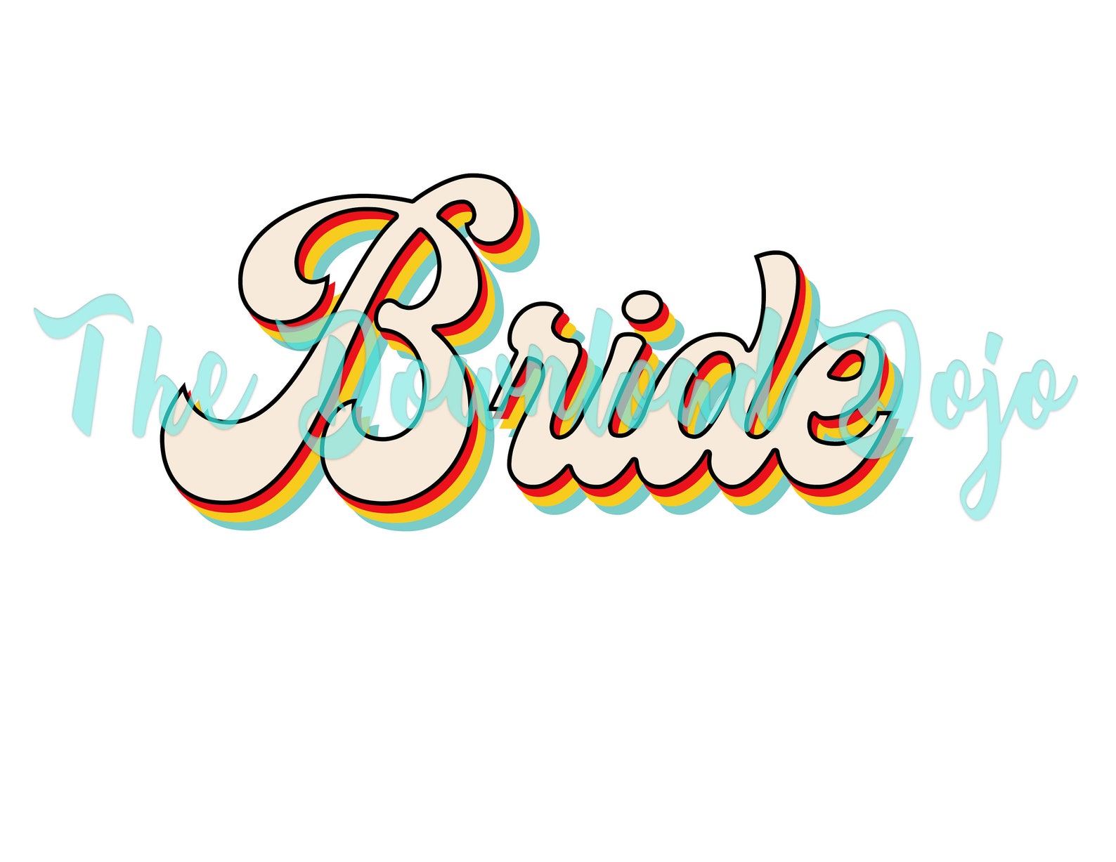 Bride Groovy Retro Colorful Bride SVG Bridal SVG Bride - Etsy