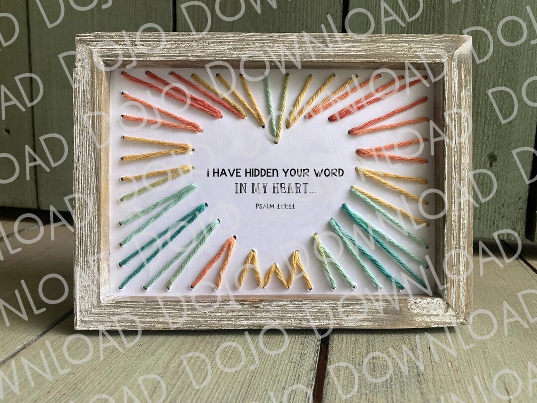 I Have Hidden Your Word in My Heart, Psalm 119:11 Scripture Verse Craft ...