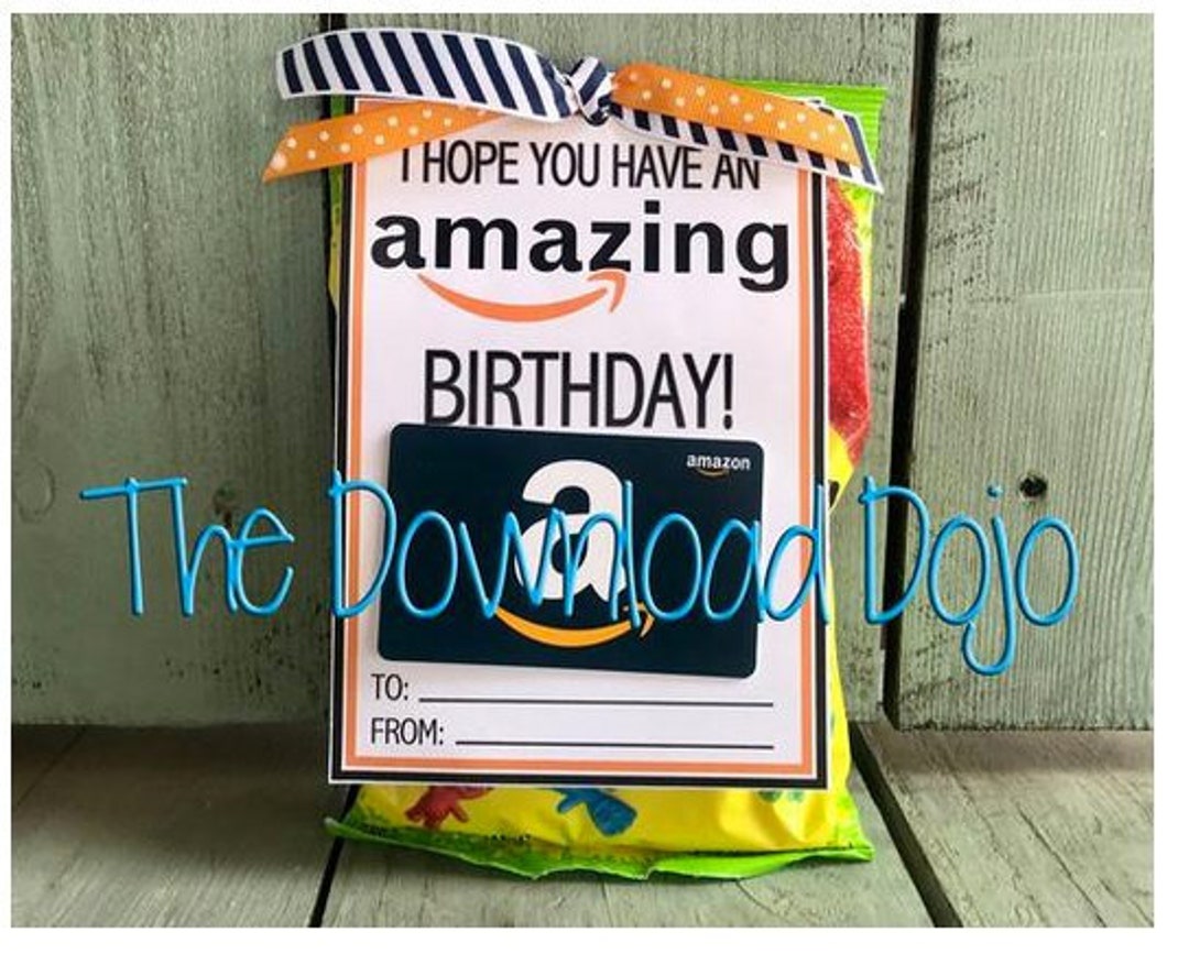 Printable Amazon Birthday Gift Card Holder (digital Download) - Etsy