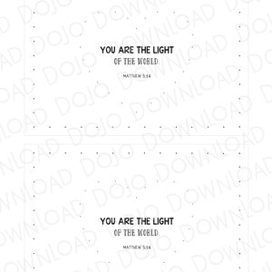 Light of the World Craft, Christian Scripture Art (digital Download) - Etsy