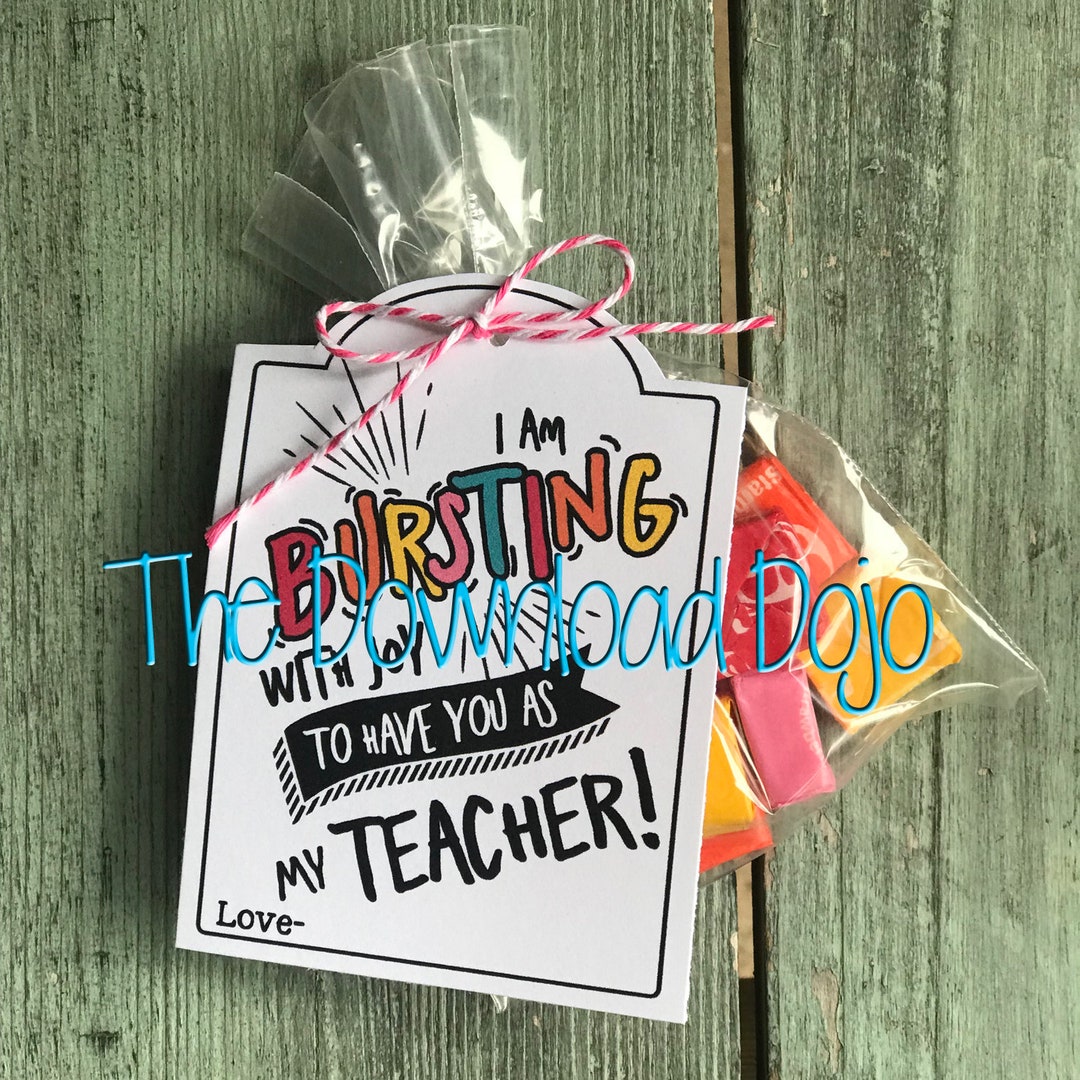 Bursting to Have You as My Teacher, Student to Teacher Gift, Starburst ...