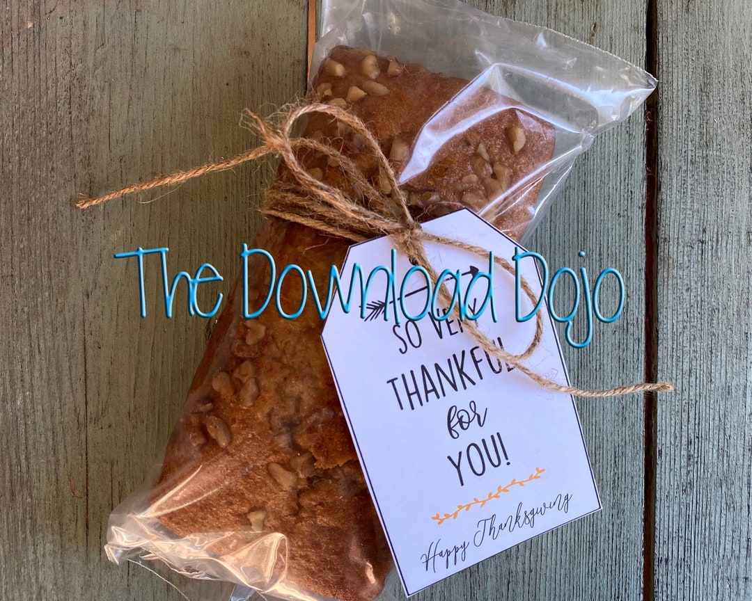 Thankful Gift Tag, Thank You Gift Tag, Thanksgiving Treat, Thankful for ...