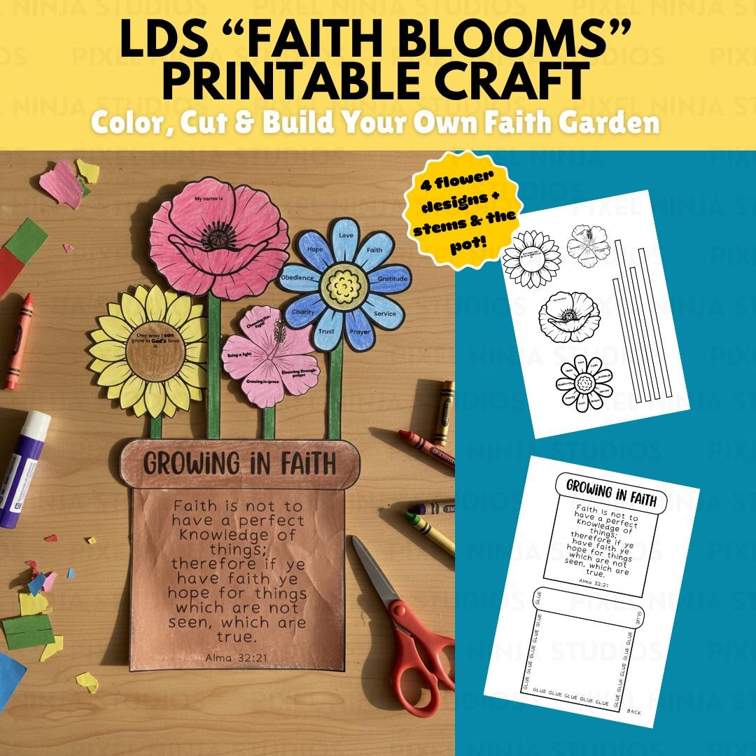 LDS Faith Blooms Printable Craft, Sunday School Activity, LDS ...