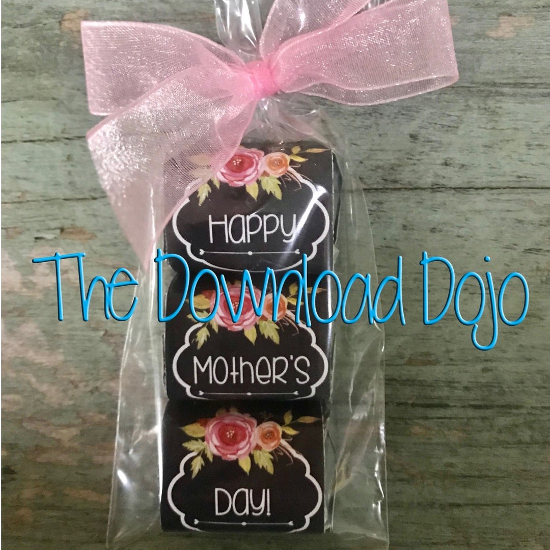 Happy Mothers Day Craft Gift for Mom, Floral Hershey Nugget Candy ...