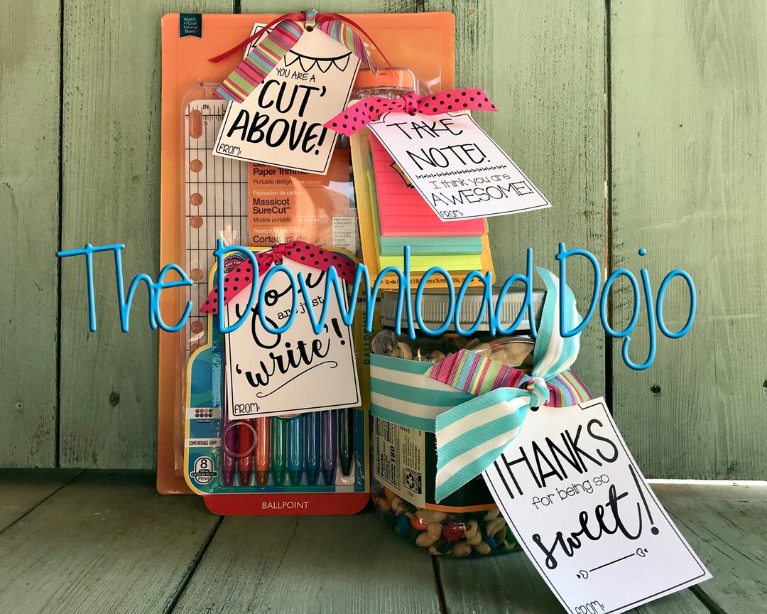 Teacher Appreciation, Teacher Gift Tags, Gift Tag School Supplies for ...