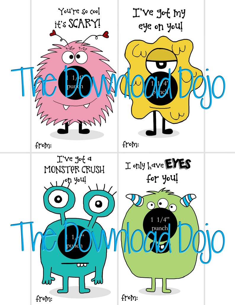 Monster Valentines, Cute Valentine, Tootsie Pop Valentines, Candy ...