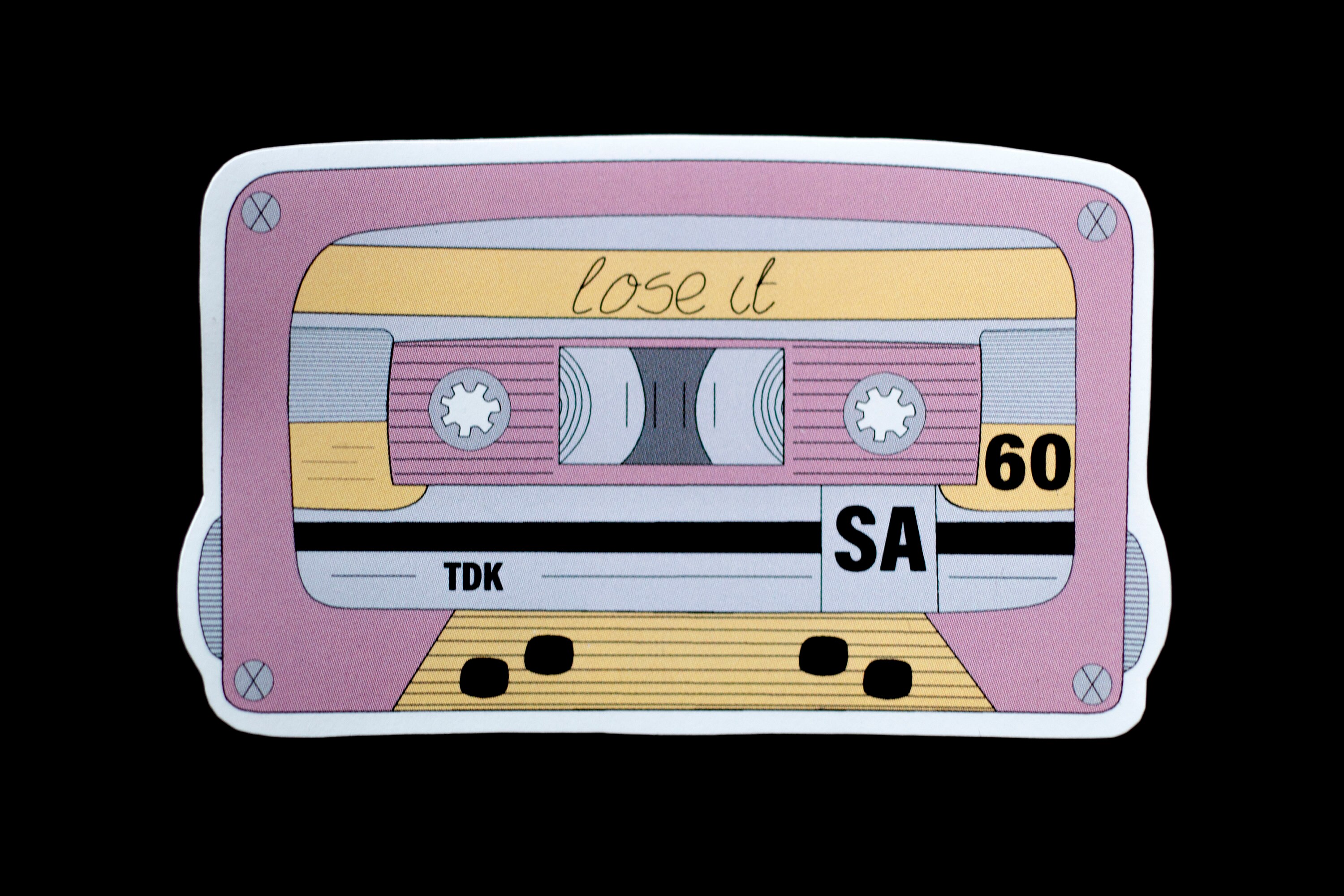 Cassette Tape Vinyl Sticker - Etsy