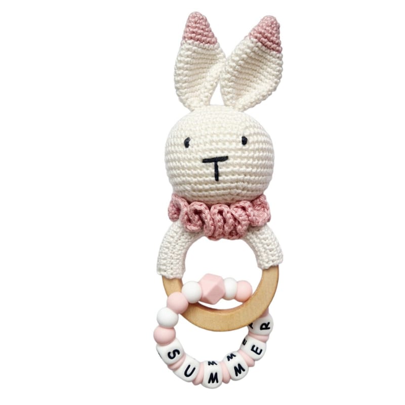Bunny Rattle - Etsy