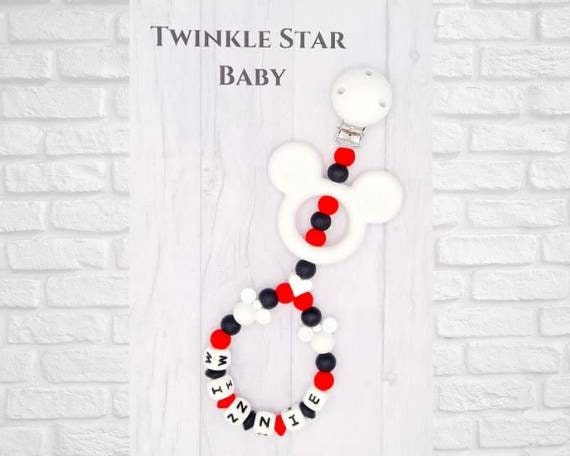 Pram Charm Mickey Mouse Pram Garland Silicone Pram Charm - Etsy