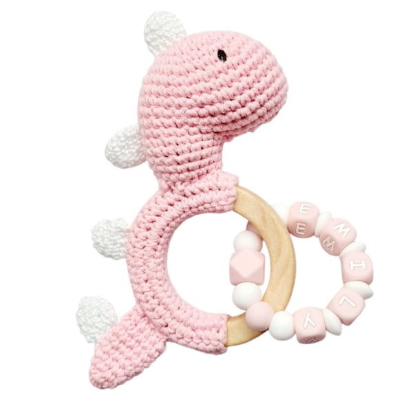 Pink Baby Rattle - Etsy