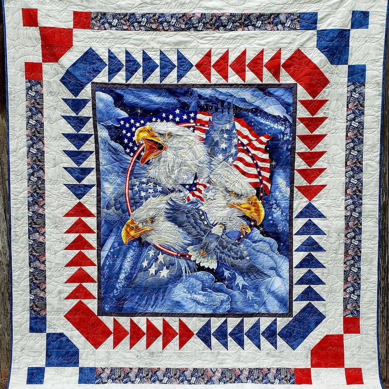 Patriotic Quilt Panels - Etsy