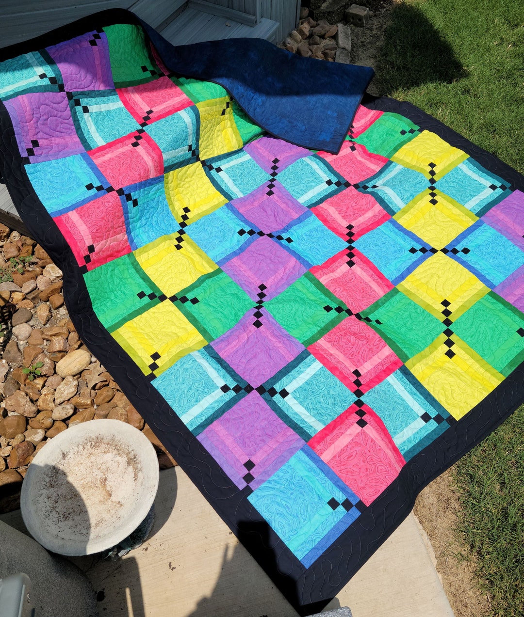 Connected Squares: 9" Finished Sqs, 1 Block, 5 Sizes, Confident ...
