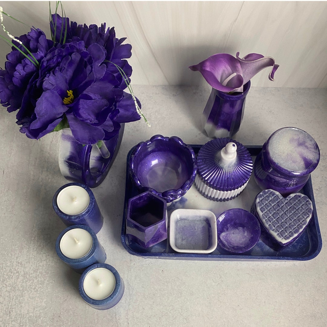 The Purple Collection, Organize Bathroom Office, Resin Silicone ...