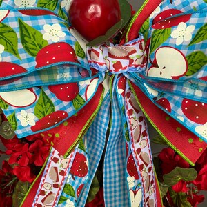 3 Colors Apple Bows Pink Green Blue Lantern Swag Topper - Etsy