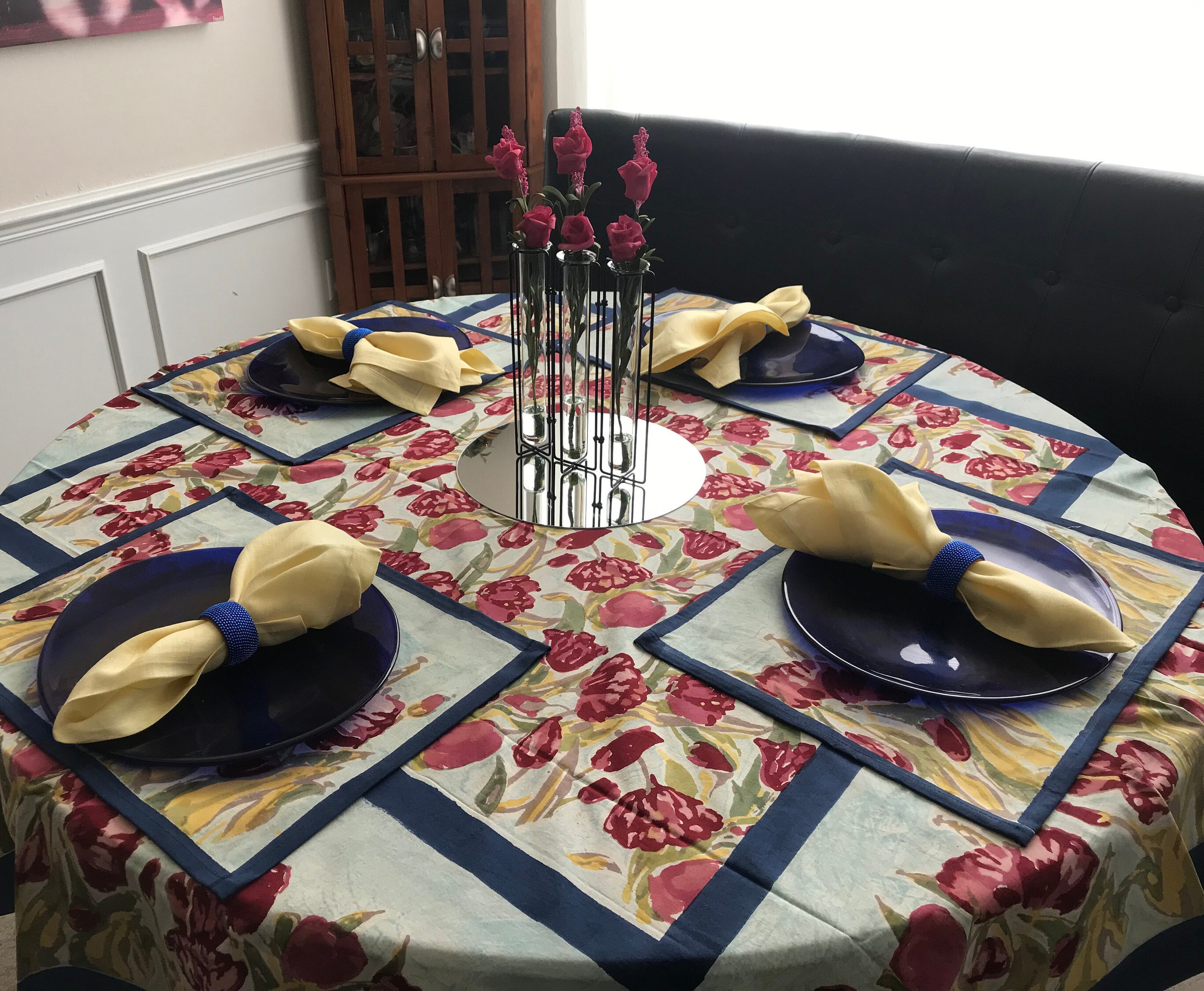 Metal Beeline Stand With Glass Tube Vases Filled With Silk | Etsy