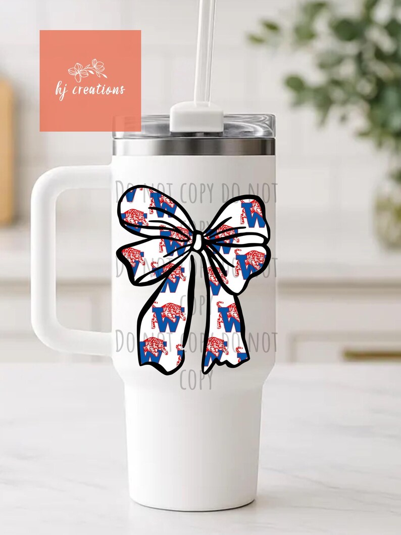 Wharton Tigers Coquette Bow PNG | Tigers Game Day Digital File - Etsy