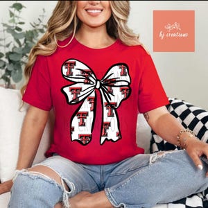 Texas Tech Coquette Bow PNG - Etsy