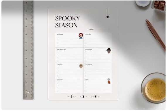 Spooky Season Planner Printable Planner Halloween and Fall - Etsy