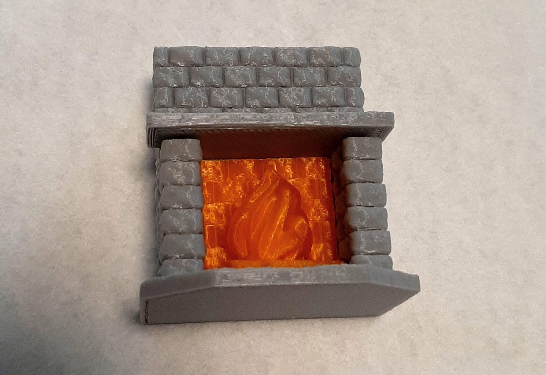 3d Printed Flickering Fireplace 28mm- Multiple Sizes - Etsy