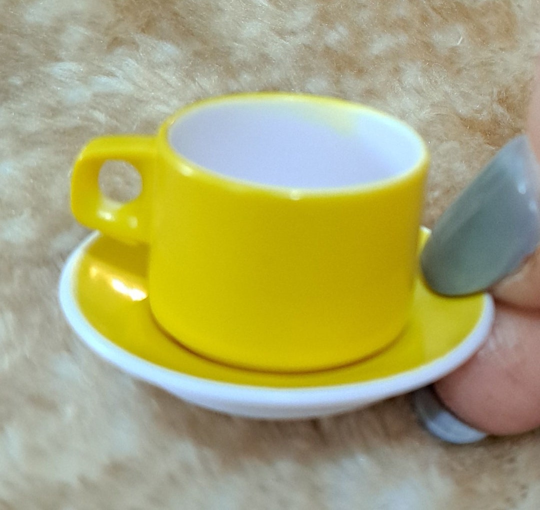 Miniverse Yello Coffee Cup With Saucer NEW - Etsy