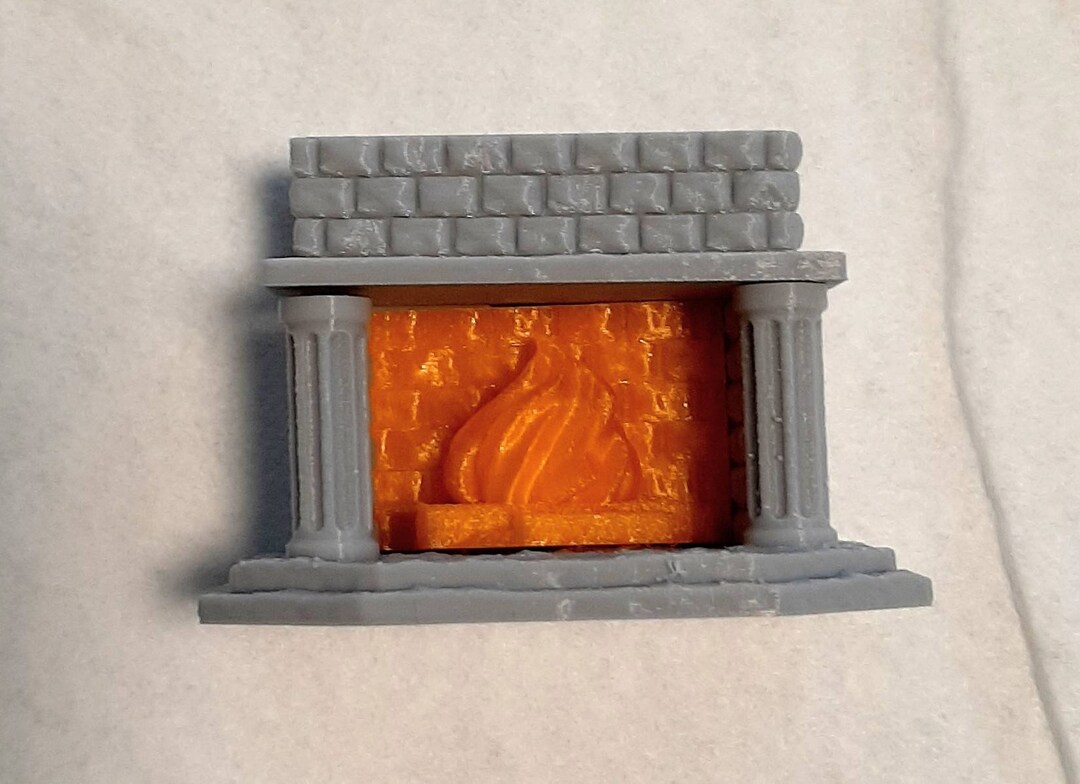 3d Printed Flickering Fireplace 28mm- Multiple Sizes - Etsy
