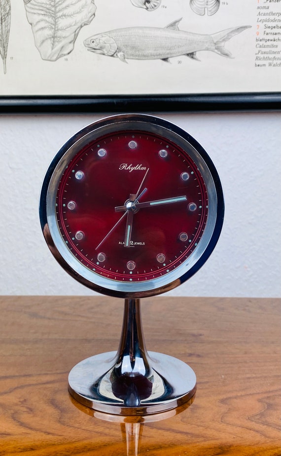 RHYTHM Tischuhr Japan Mid century clock Wecker japanisches | Etsy