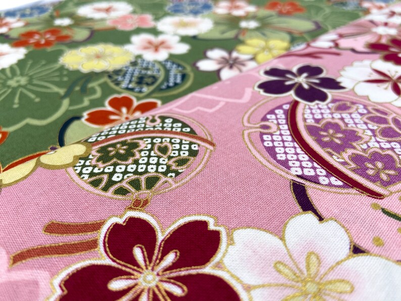 Sakura Cotton Fabric cherry Blossoms Cosmo Textile Japan & | Etsy