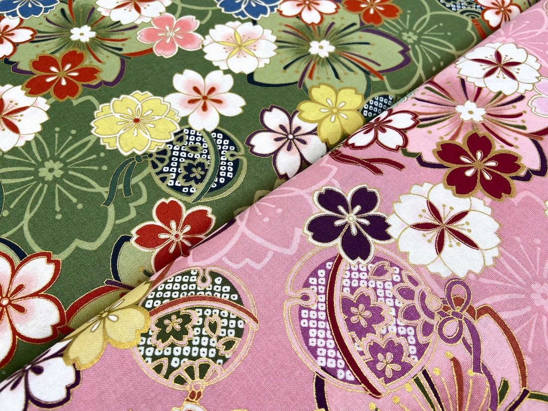 Sakura Cotton Fabric (cherry Blossoms) | Cosmo Textile Japan & Quilt ...