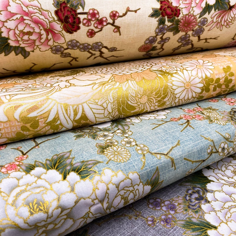 Asian Print Fabric - Etsy