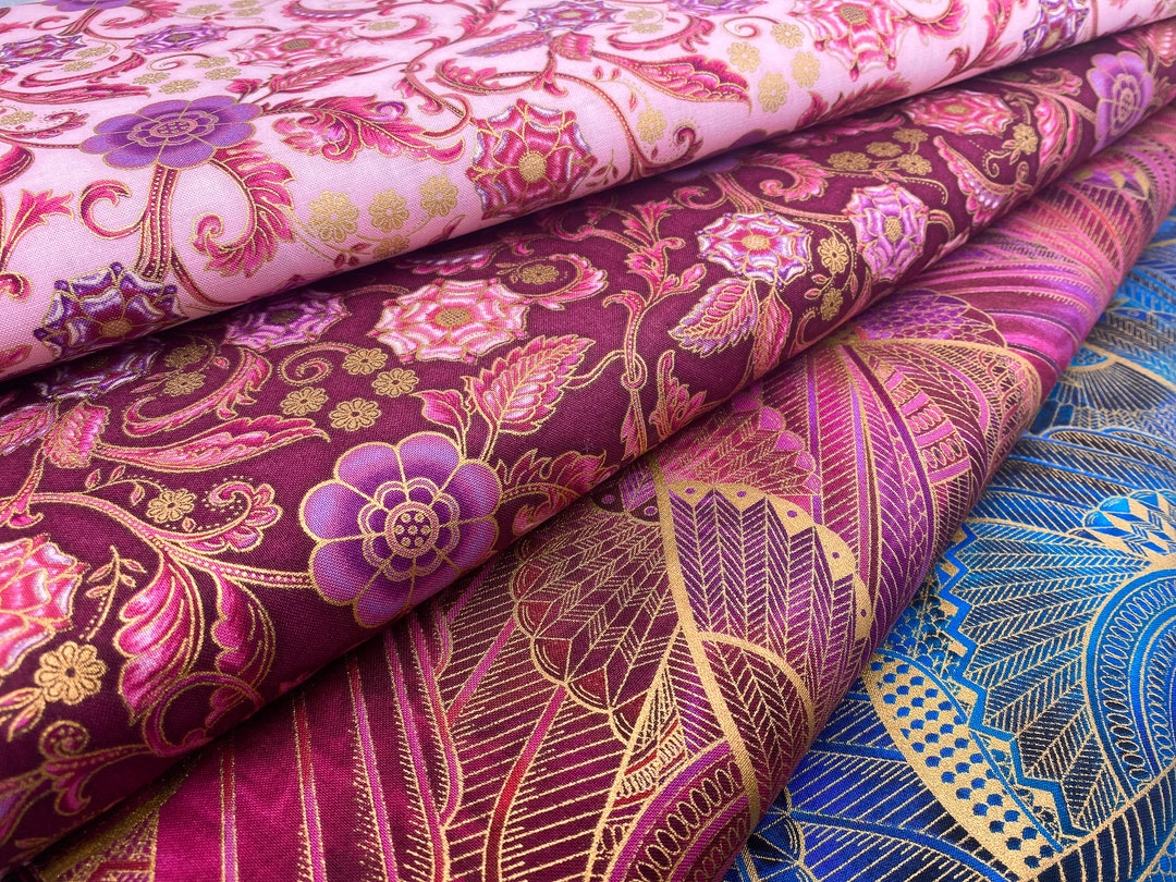 Robert Kaufman Persis Collection | Fine Cotton Fabric in Rose, Bordeaux ...