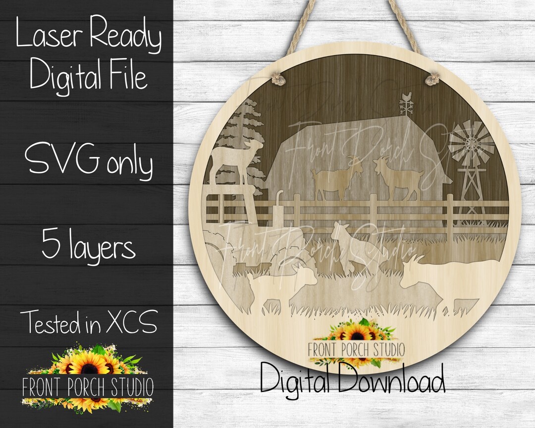 Layered Goat Sign, SVG, Digital Download, Laser File - Etsy