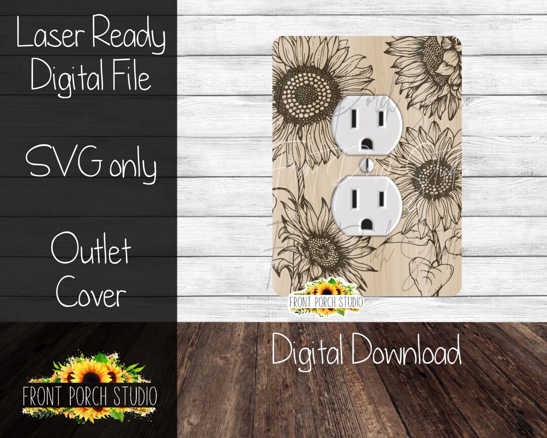 Sunflowers, SVG, Outlet Cover, Digital Download, Laser File - Etsy