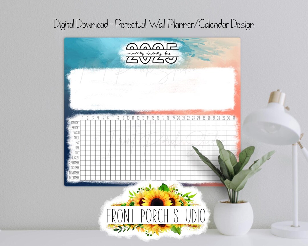 Perpetual Wall Tracker, Sublimation Design PNG, Organization, Sales ...