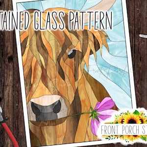 Stained Glass Patterns, Farm Pack, 5 Patterns, Digital Download, PDF ...